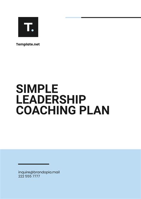 Free Coaching Plan Templates Editable And Printable