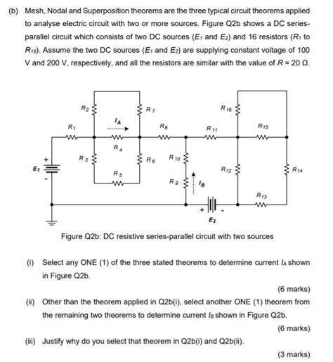 Solved B Mesh Nodal And Superposition Theorems Are The