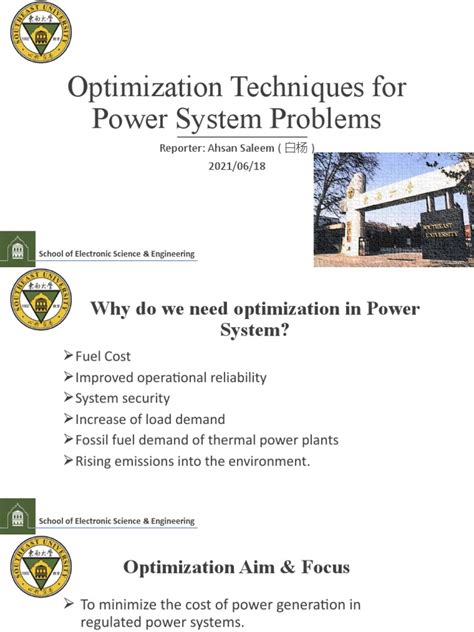 optimization techniques for power system problems pdf artificial