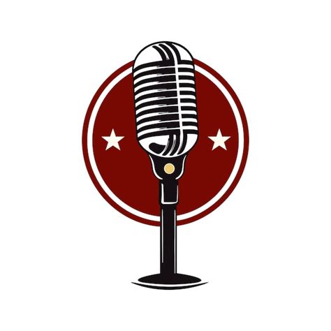 Premium Vector Retro Microphone Icon Vector Illustration In Flat Style