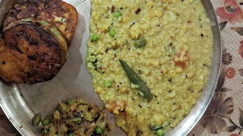 Bhog Chalr Khituri Badhakopir Ghanta O Bagun Bhaja Recipe Youtube