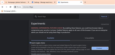 Google Chrome To Display Choose Your Search Engine Prompt GHacks Tech News
