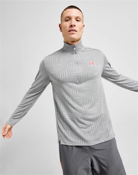 Grey Under Armour Geotessa 14 Zip Top Jd Sports