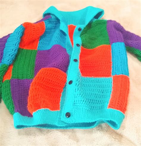 Pattern Patchwork Cardigan Etsy