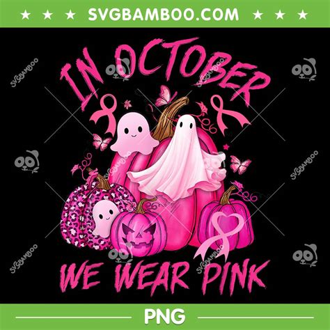Ghost October We Wear Pink Png