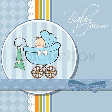 Baby Dreng Barnevogn Stock Vektor Colourbox