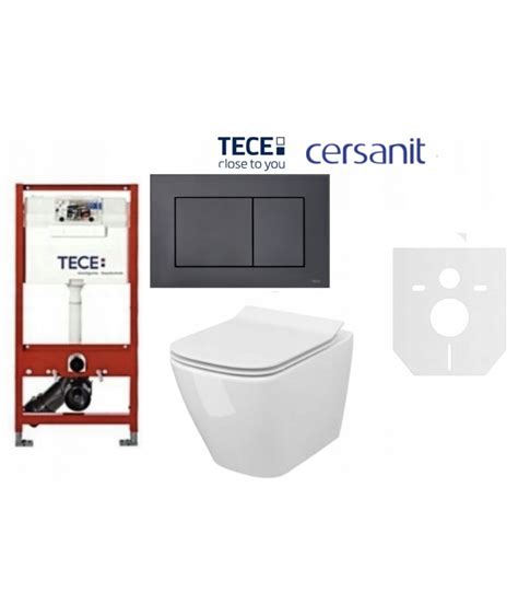 Zestaw stelaż tece base 9400007 + cersanit city square + przycisk ...
