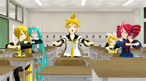 Classroom (MMD)~Luka Len Rin Miku Kaito Teto Neru by waleedtariqmmd on DeviantArt