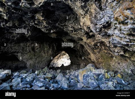 Lava Tube Indian Tunnel Lava Craters Of The Moon National Stock