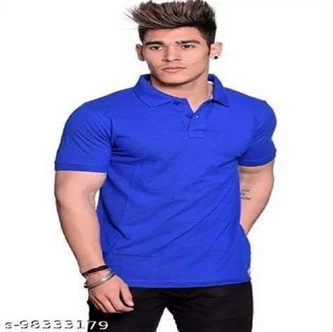 Lycra Cotton Plain Mens Collar T Shirt At Rs 200piece In Mumbai Id