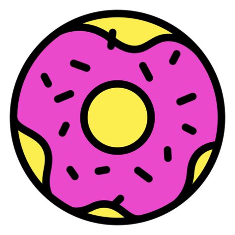 Diseño PNG Y SVG De Delicioso Donut Con Glaseado Rosa Para Camisetas