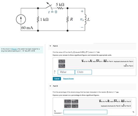 Get Answer In The Circuit In Figure 1 The Switch Has Been Closed