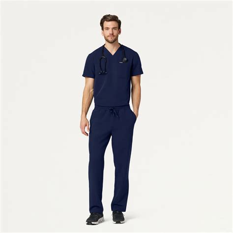 Shop Jaanuu Mens Rhodes Everyday Straight Leg Scrub Pant Midnight Navy