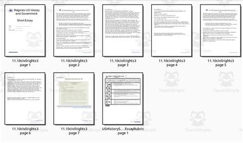 Civil Rights No 3 Regents Us History Short Essays By Teach Simple