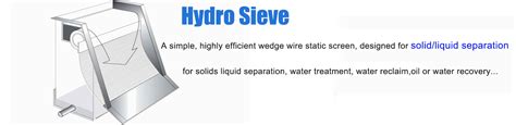 Hydro Sieve Static Screensolid Liquid Separation Filters
