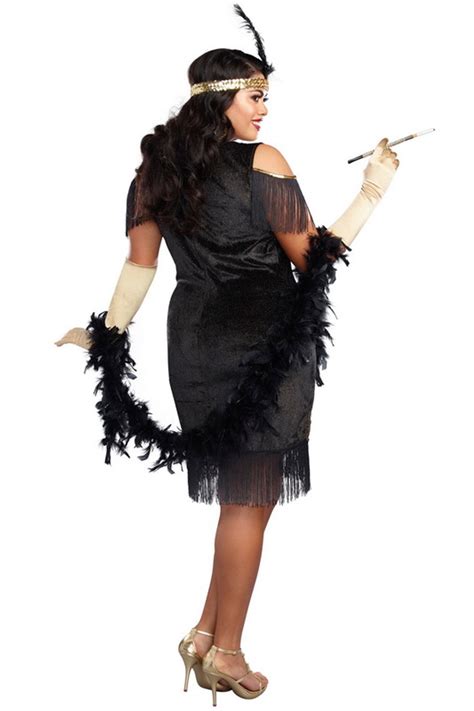 Plus Size Swanky Flapper Costume Spicy Lingerie