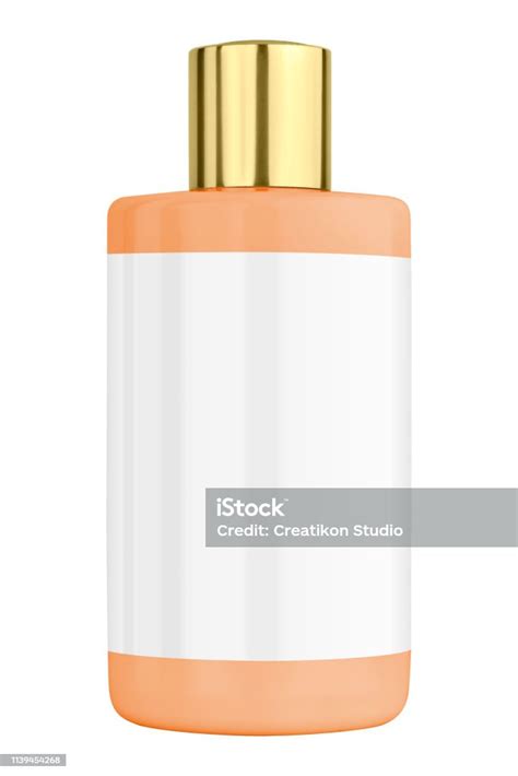 투명 또는 흰색 배경에 고립 된 빈 레이블 및 황금 뚜껑 오렌지 샤워 젤 플라스틱 병 0명에 대한 스톡 사진 및 기타 이미지 0명 건강한 생활방식 골든 캡 Istock