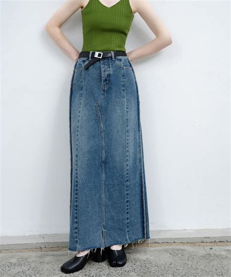Ekcookies（イーケークッキーズ）の「【 Ekcookies 】バックスリットマキシ丈タイトデニムスカート（デニムスカート）」 Wear