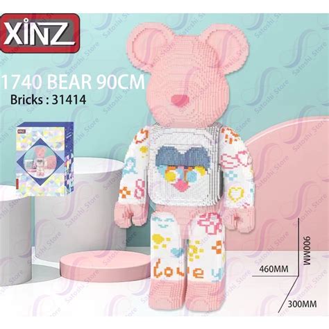 Jual Nano Block Bear Series Uk 90cm X 46 Cm Bricks Education Nano