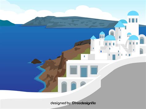 Santorini Vector Free Download