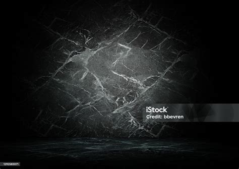 방 3d 렌더링의 대리석 전면 뷰v에 흰색 트랙과 검은 대리석 텍스처 벽과 바닥 0명에 대한 스톡 사진 및 기타 이미지 0명 건축 내구성 Istock