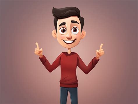 Portrait Dhomme En Style Dessin Animé Photo Gratuite