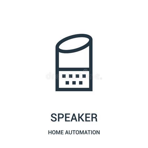 Speaker Icon Vector Thin Line Speaker Outline Icon Vector Illustration