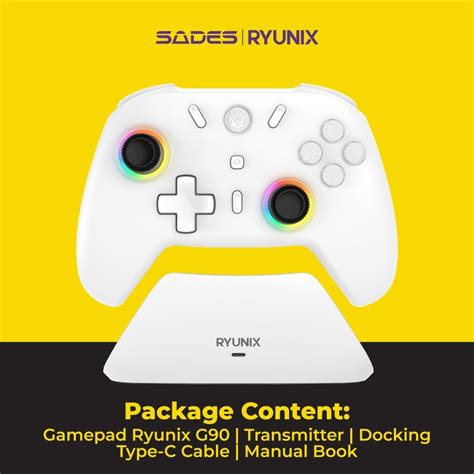 Jual Ryunix Sades Gamepad G90 Hall Effect Tri Mode Gaming Controller Shopee Indonesia