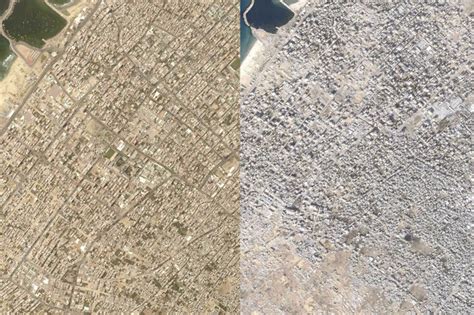 [포착] 잿더미가 된 도시…드론으로 본 전쟁 전과 후의 가자지구 영상