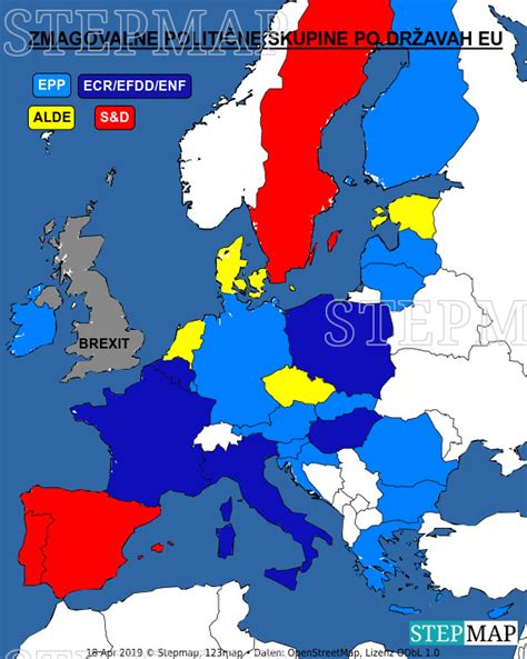 Stepmap Eu Election 2019 Landkarte Für Europe