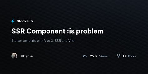 Ssr Component Is Problem Stackblitz