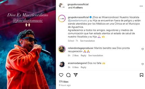Fuera De Peligro Cantante Del Grupo Kvrass Y Su Hija Accidentados En