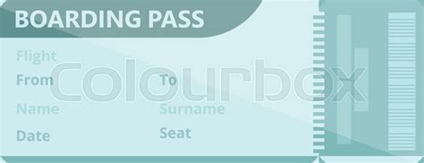 Tour Boarding Pass Icon Cartoon Of Stock Vector Colourbox