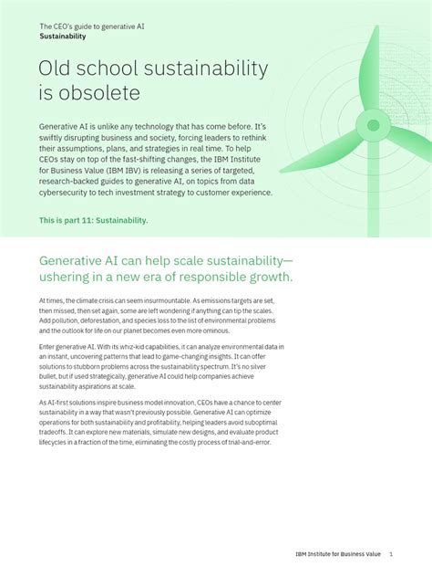 Ceos Guide To Generative Ai Sustainability Pdf Sustainability