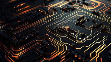 Premium Ai Image Texture Of Technological Circuits For Electronics