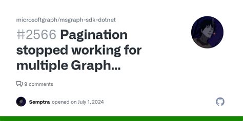 Pagination Stopped Working For Multiple Graph Resources · Issue 2566