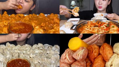 2X SPEED ASMR EATING MOMOS DUMPLINGS COMPILATION Mukbang Asmrsounds