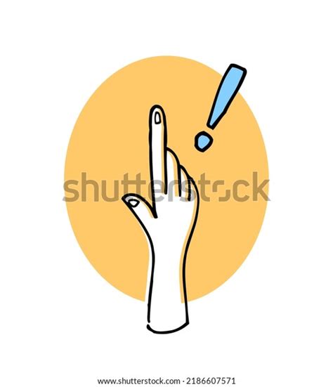 Pointing Finger Icon Exclamation Mark Stock Illustration 2186607571 Shutterstock