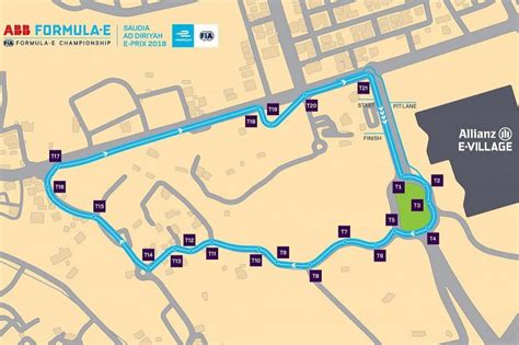 Track Layout For Formula Es Saudi Arabia Race In Riyadh Revealed