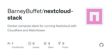 GitHub BarneyBuffet Nextcloud Stack Docker Compose Stack For Running Nextcloud With
