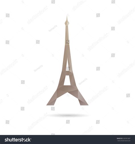 Eiffel Tower Abstract Isolated On White Stock Vector Royalty Free Shutterstock
