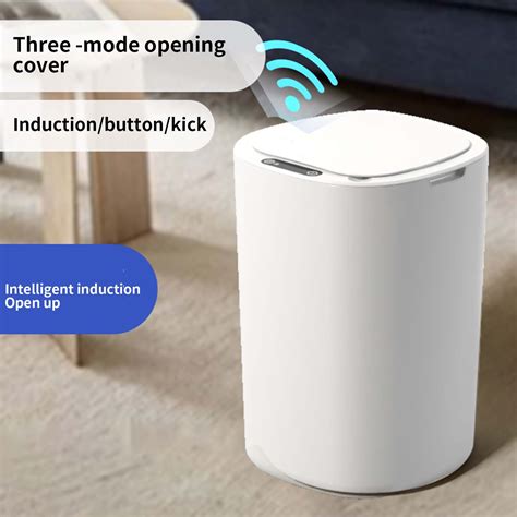 Cleaning Tools Trash Can With Automatic Lid Touchless Wireless