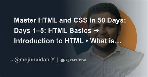 Master HTML and CSS in 50 Days: Days 1–5: HTML Basics Introduction to ...