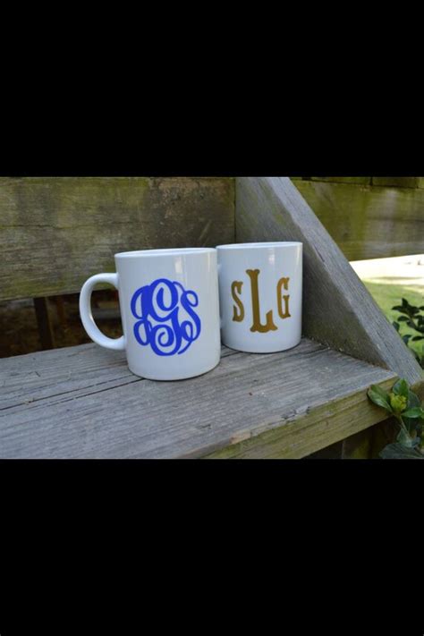Monogrammed Coffee Mugs By Polkadotsass On Etsy
