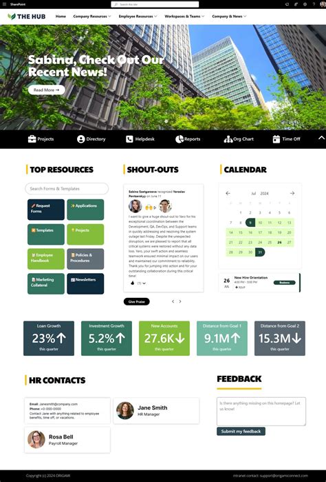 15 Modern Sharepoint Intranet Site Examples For 2024 — Origami