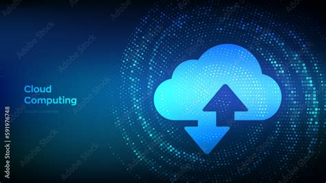 Cloud Technology Background Cloud Computing Cloud Storage Sign With