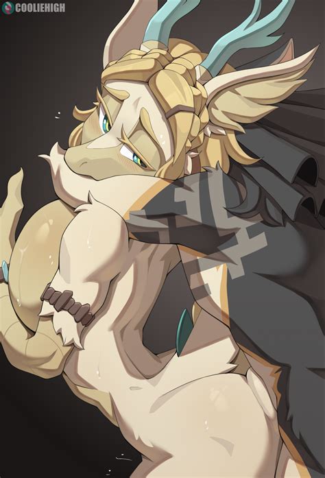 Rule 34 Alternate Species Anthro Ass Big Breasts Biped Blush Bodily Fluids Breasts Cooliehigh