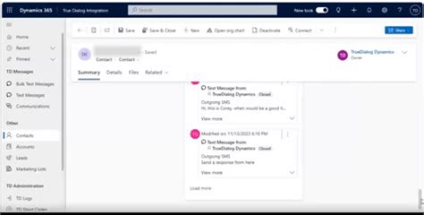 Dynamics CRM SMS Integration TrueDialog