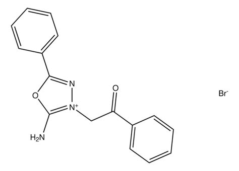 2 Amino 3 2 Oxo 2 Phenylethyl 5 Phenyl 1 3 4 Oxadiazol 3 Ium Bromide