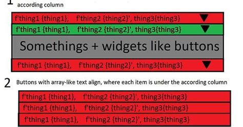 Tkinter Are There Drop Drown Buttons With Array Like Text Align Columns Or Buttons Just With